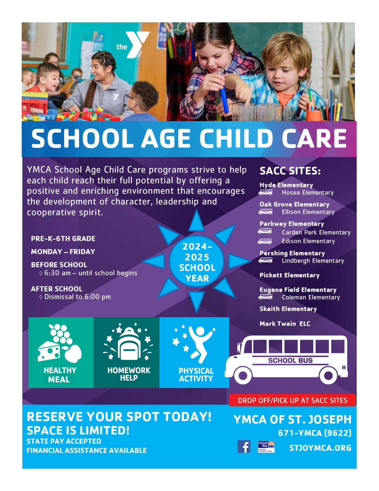 2024/25 School Age Child Care | St. Joseph YMCA